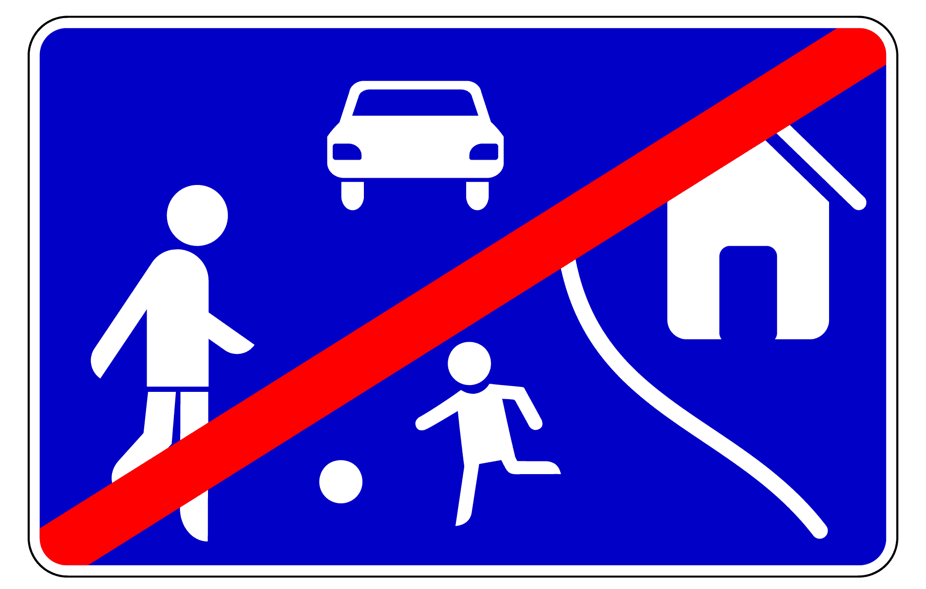 Ende Eines Verkehrsberuhigten Bereichs
