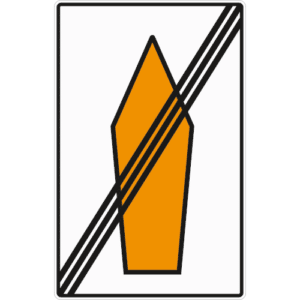 Verkehrszeichen Oranger Pfeil