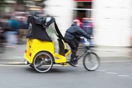 Rikscha: Fahrrad zur Personenbeförderung - Verkehrsregeln