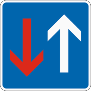 Im Gegenverkehr Auf Derselben Fahrbahn