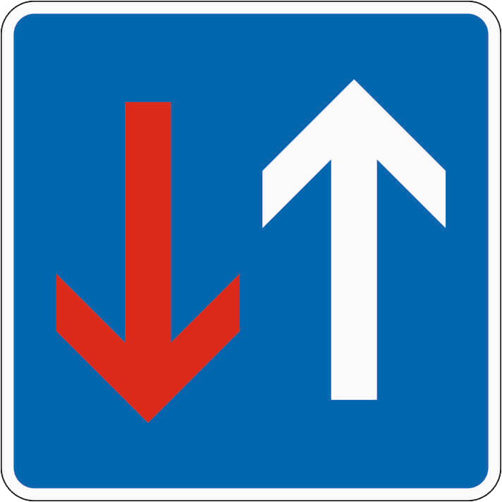 Im Gegenverkehr Auf Derselben Fahrbahn
